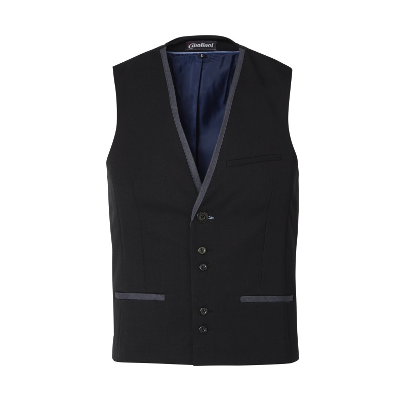 Fit'n blue men's service waistcoat - Molinel